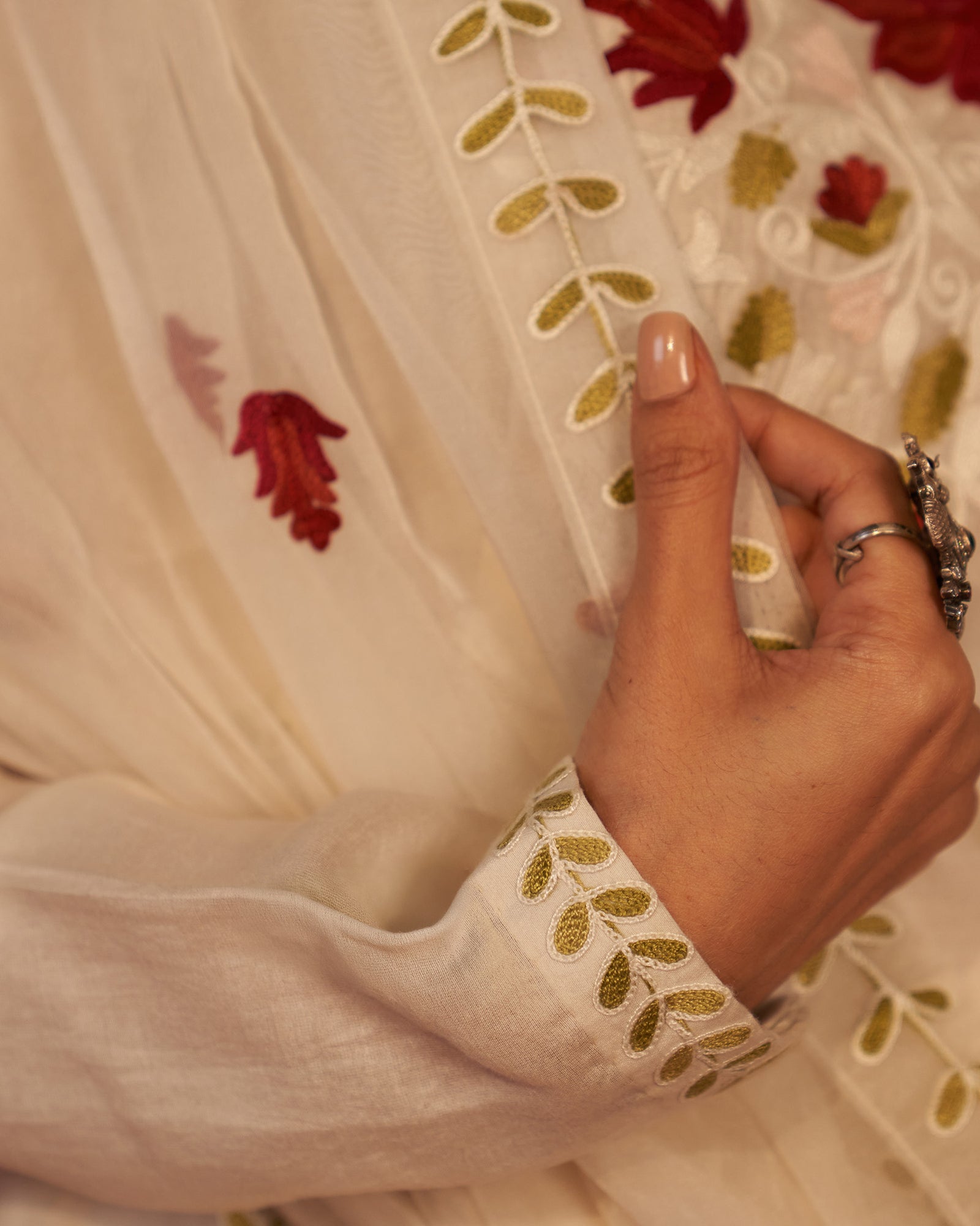 Gulaab Ghar – Premium Kashmiri Kurta in Chanderi Silk | Hargul Bano